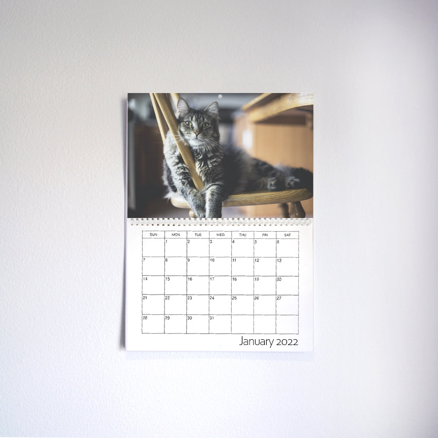 A5 Double-Page Wall-Mounted Photo Calendar | Start Any Month, UK ...